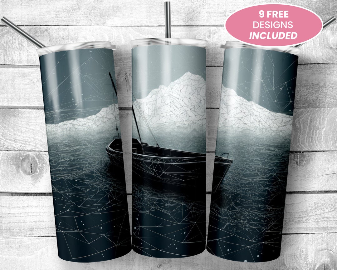 Vector Row Boat 20 Oz Skinny Tumbler Sublimation Design - Etsy