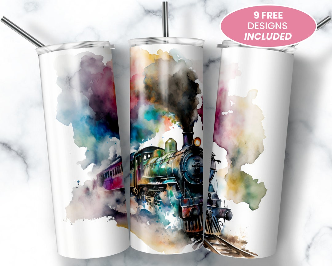 Train 20 Oz Skinny Tumbler, Sublimation Design, Digital Download ...