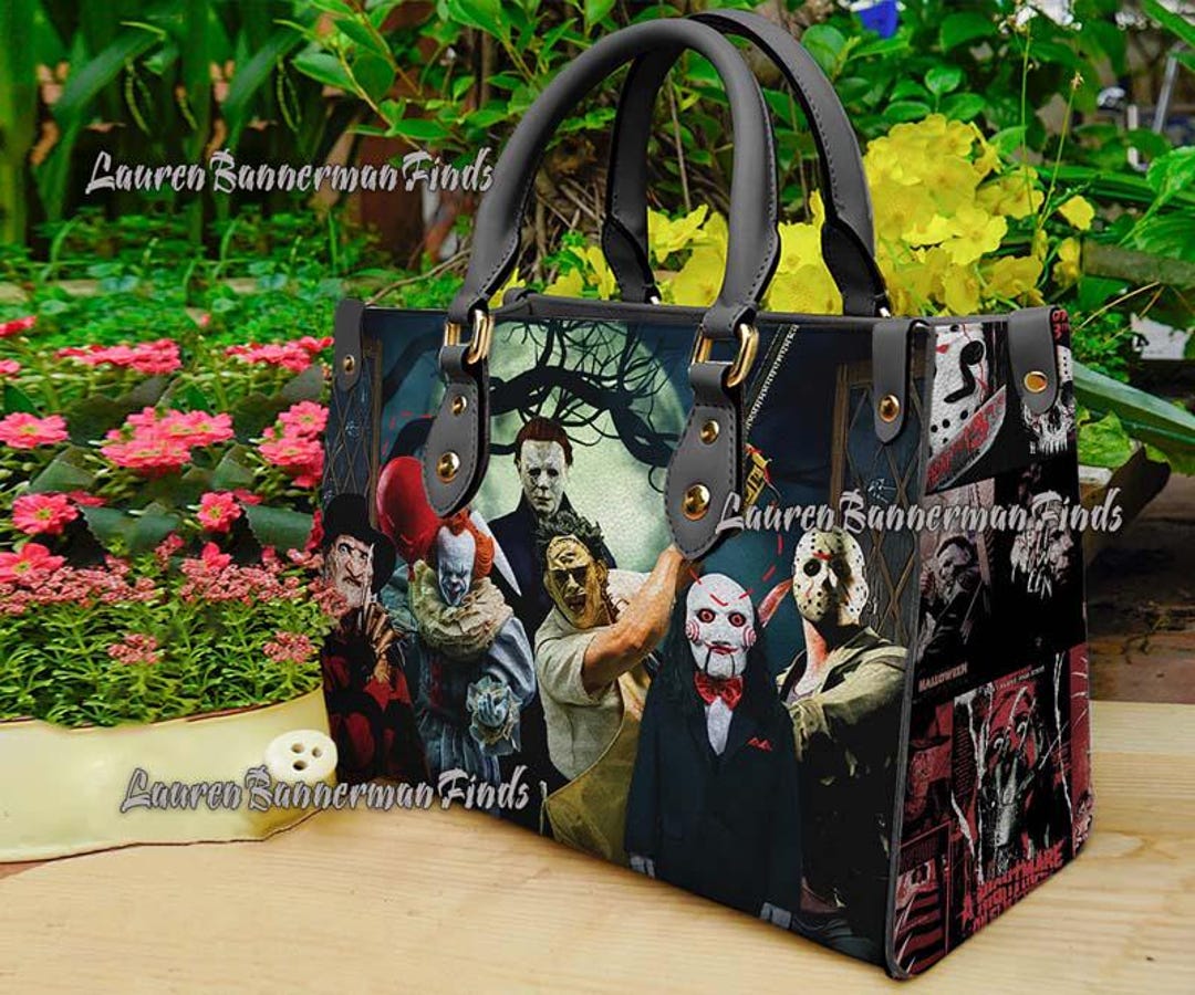 Halloween Handbag & Wallet, Halloween Leather PU Handbag, Horror Movie ...
