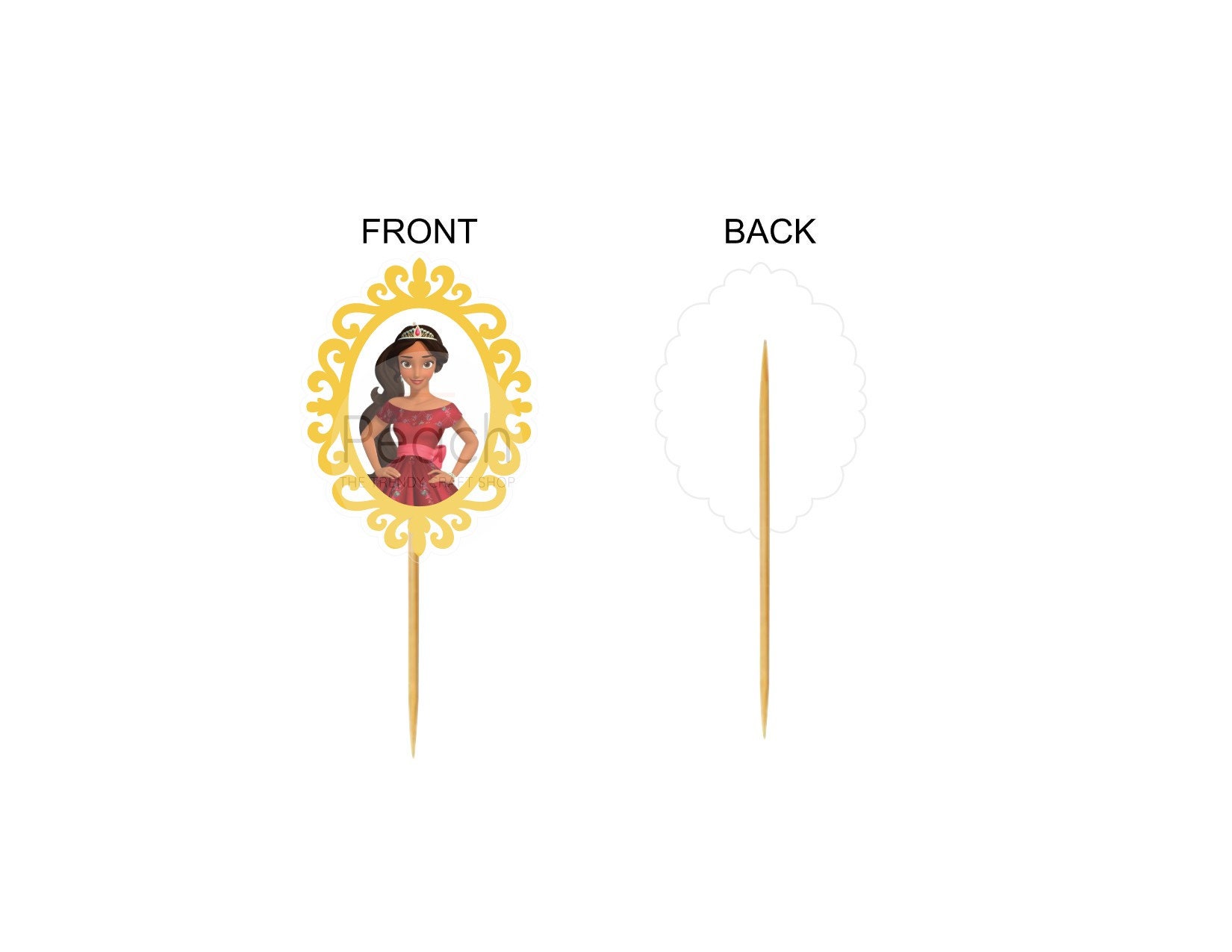 Elena of Avalor Cupcake Toppers, Elena of Avalor Toppers, Elena of ...