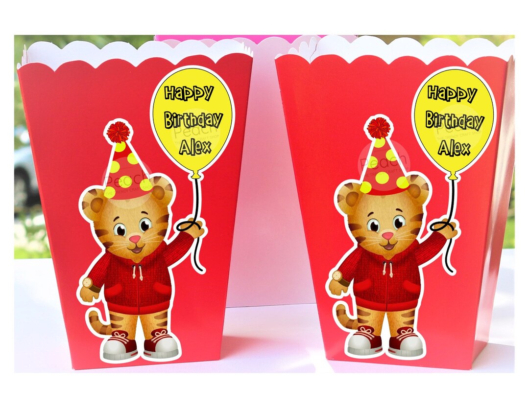 Personalized Treat Boxes, Daniel Tiger and Friends Popcorn Boxes ...