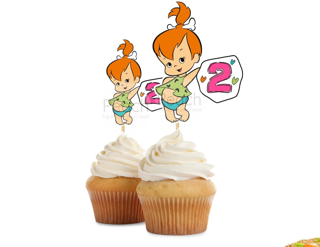 Custom Pebbles Cupcake Toppers, Custom Pebbles Toppers, Pebbles ...