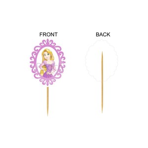 Rapunzel Cupcake Toppers, Rapunzel Toppers, Tangled Birthday Party ...