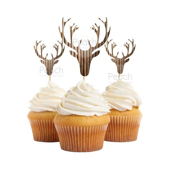 Deer Cupcake Toppers - Etsy