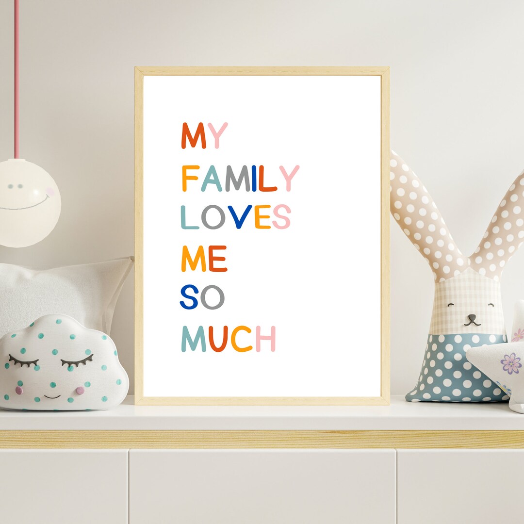 Child Positive Affirmation Poster | My Family Loves Me so Much ...
