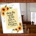 Printable Church Bulletin Cover Sunflower Greeting Card Download PDF ...