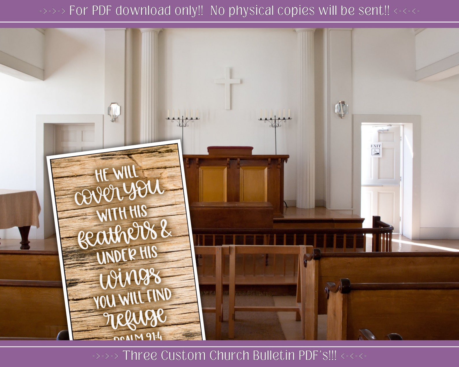 Printable Church Bulletin Cover Old Rustic Wood Download Events Bible ...