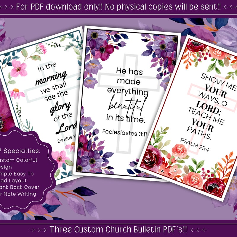 Spring Church Bulletin Covers - Etsy