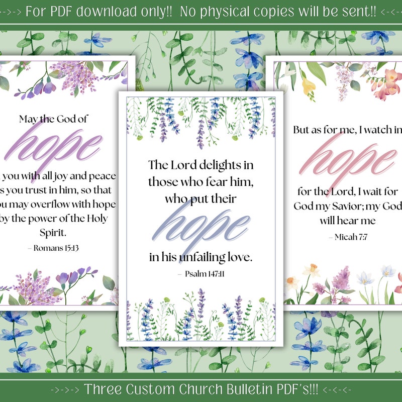 Summer Church Bulletin Cover - Etsy