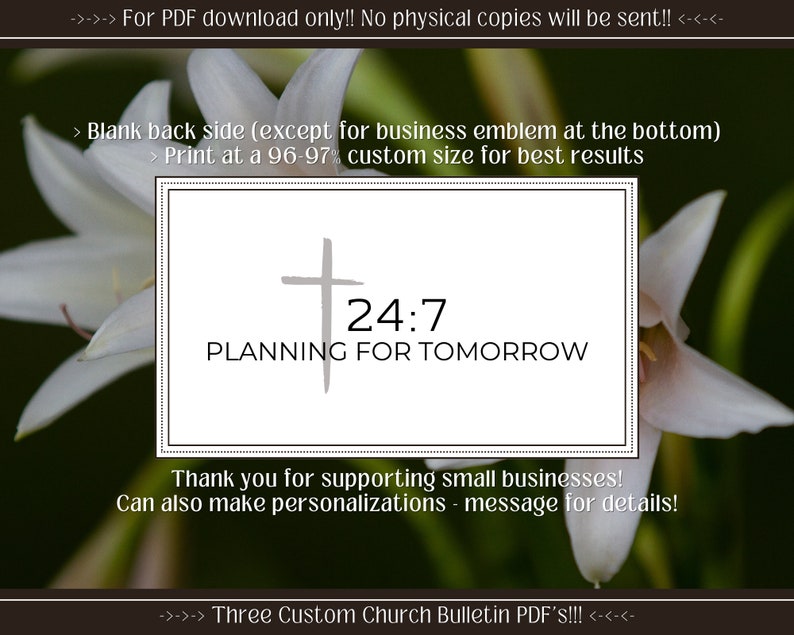 Easter Church Bulletin Cover Printable PDF Resurrection Lily Luke ...