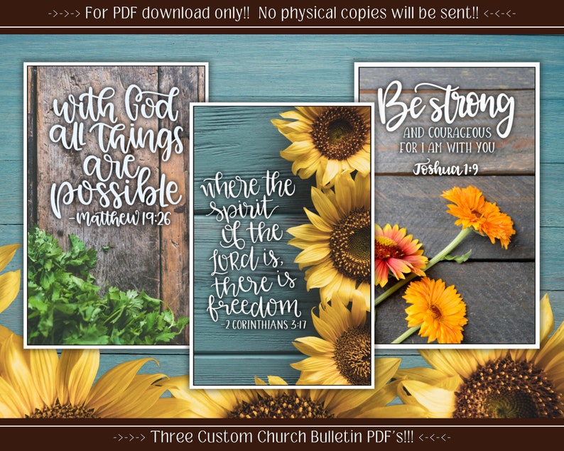 Rustic Church Bulletin Cover: Bible Verse Events (PDF Download) - Etsy