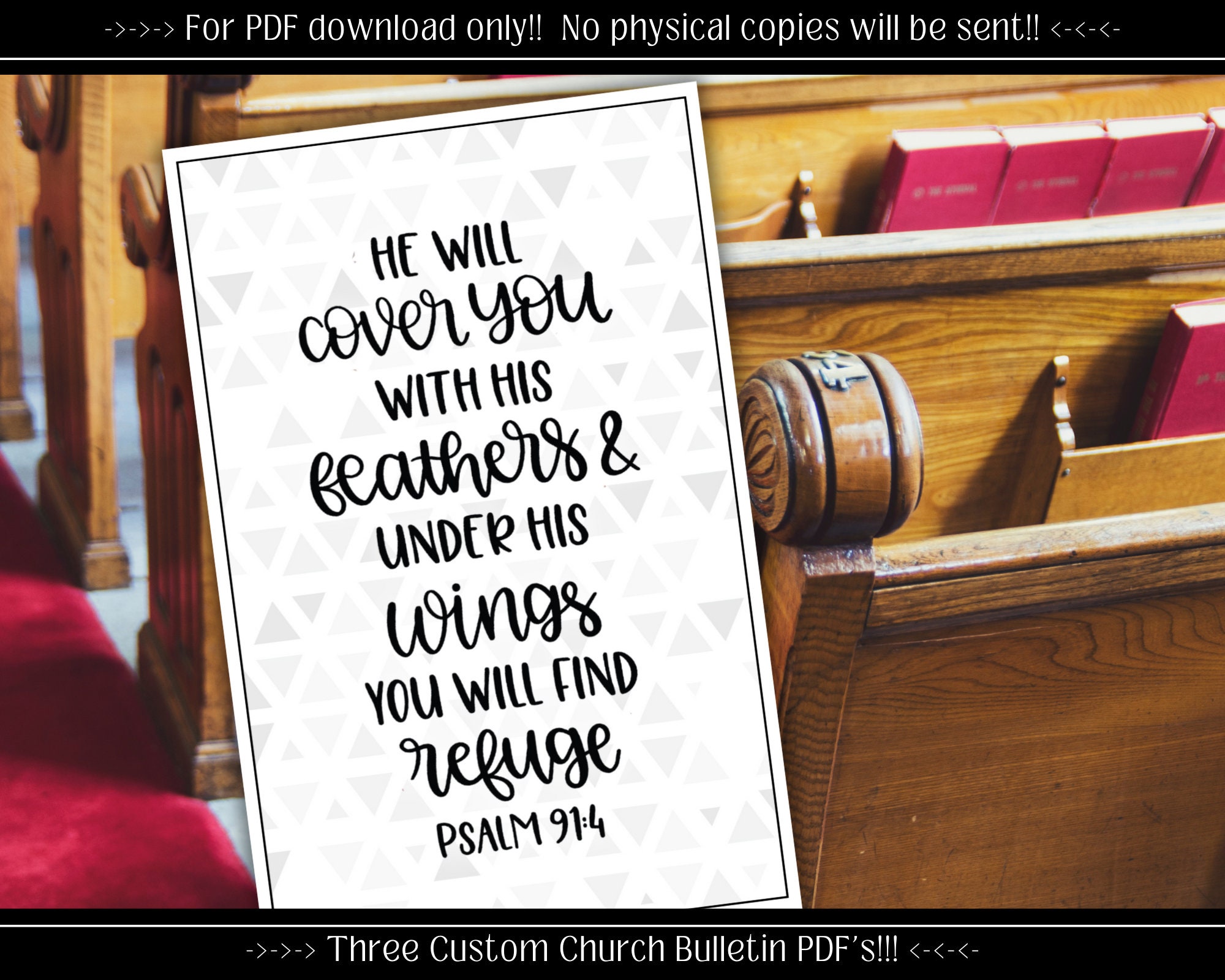 Printable Church Bulletin Cover Modern Grey White Black Download Events ...