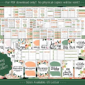 MEGA BUNDLE!!! 67 Pages!!! Spring Floral Printable PDF Download Prayer ...
