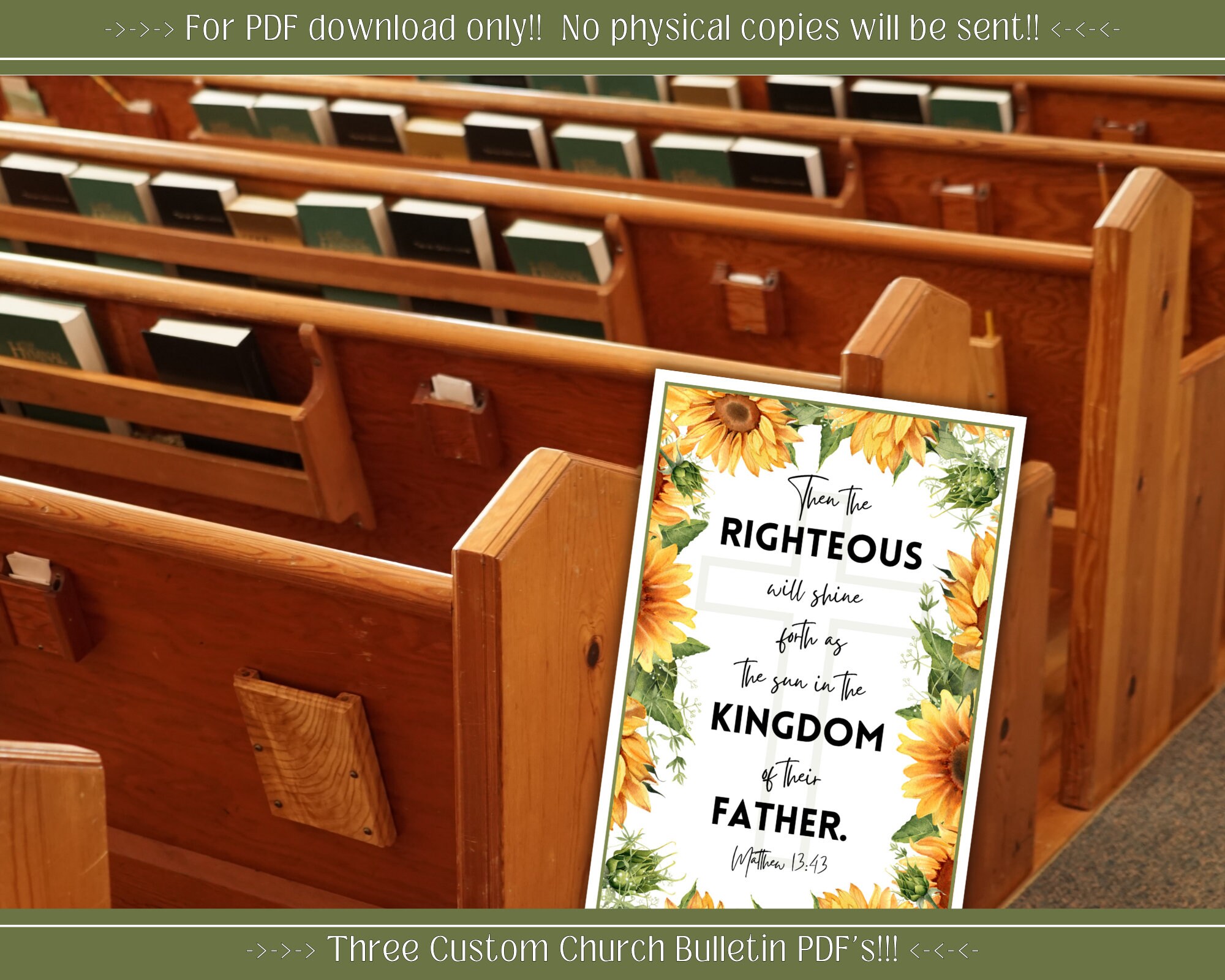 Printable Church Bulletin Cover Autumn Fall Download Events Bible Verse ...