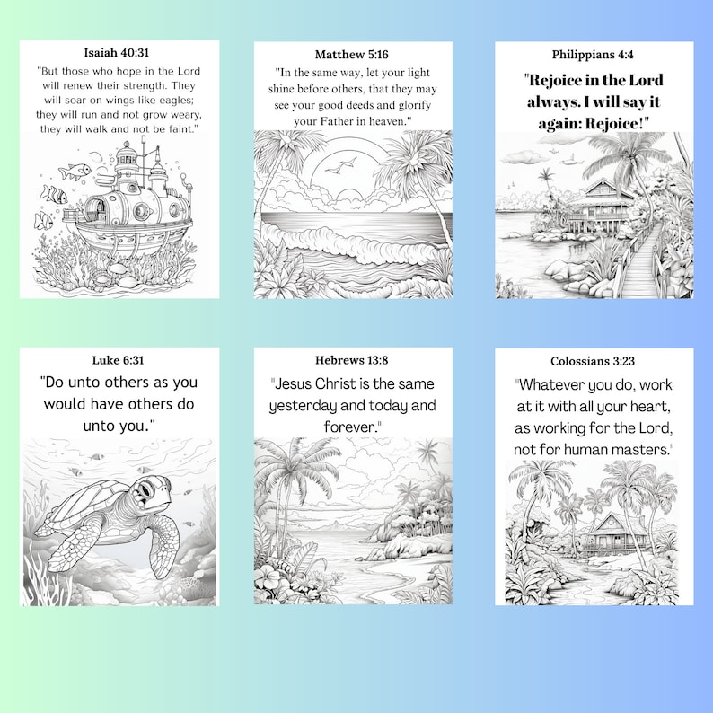 Bible Verse Coloring Pages - Christian Memory Verse - Scripture ...