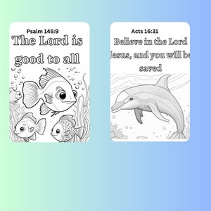 Bible Verse Coloring Pages - 10 Ocean Theme Colouring Sheets for Kids ...