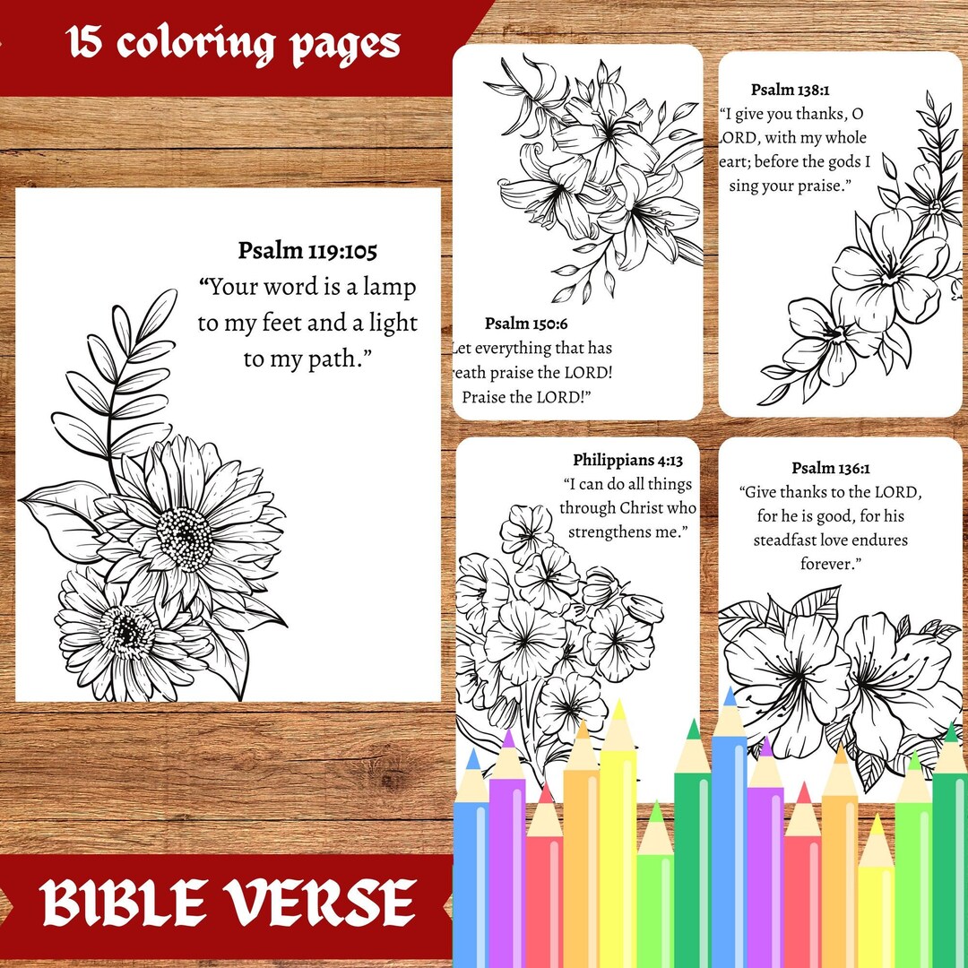 Scripture Coloring Pages - Christian Memory Verse - Bible Colouring ...