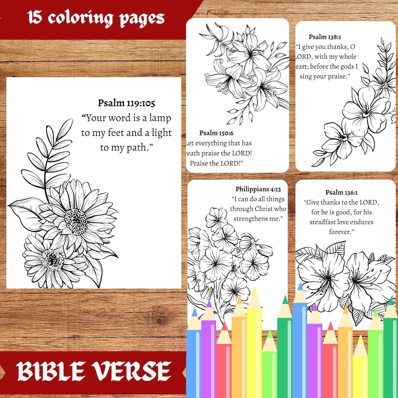 Scripture Coloring Pages - Christian Memory Verse - Bible Colouring ...
