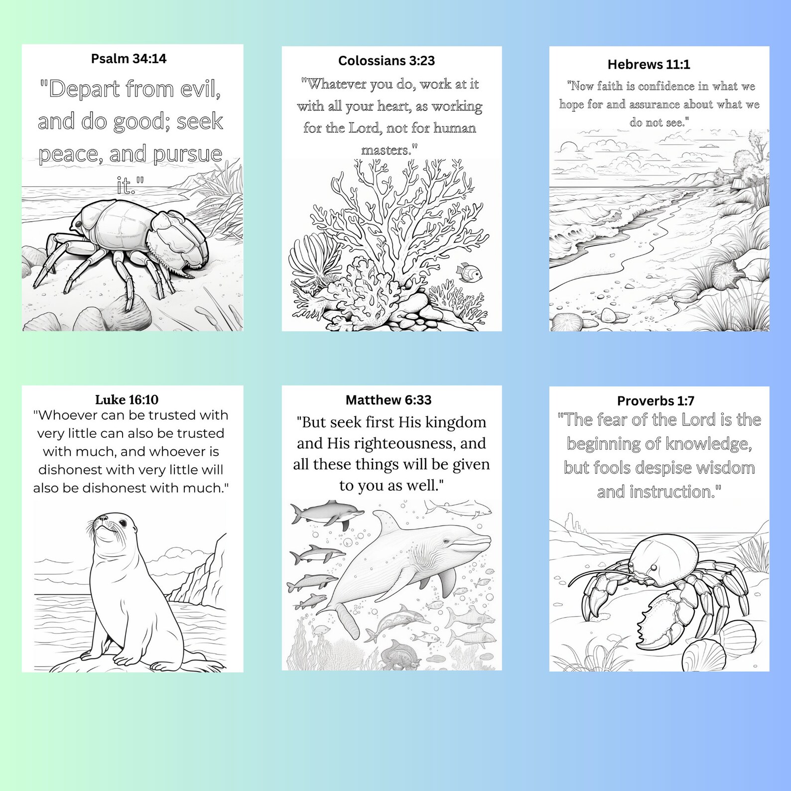 Bible Verse Coloring Pages - Christian Memory Verse - Scripture ...
