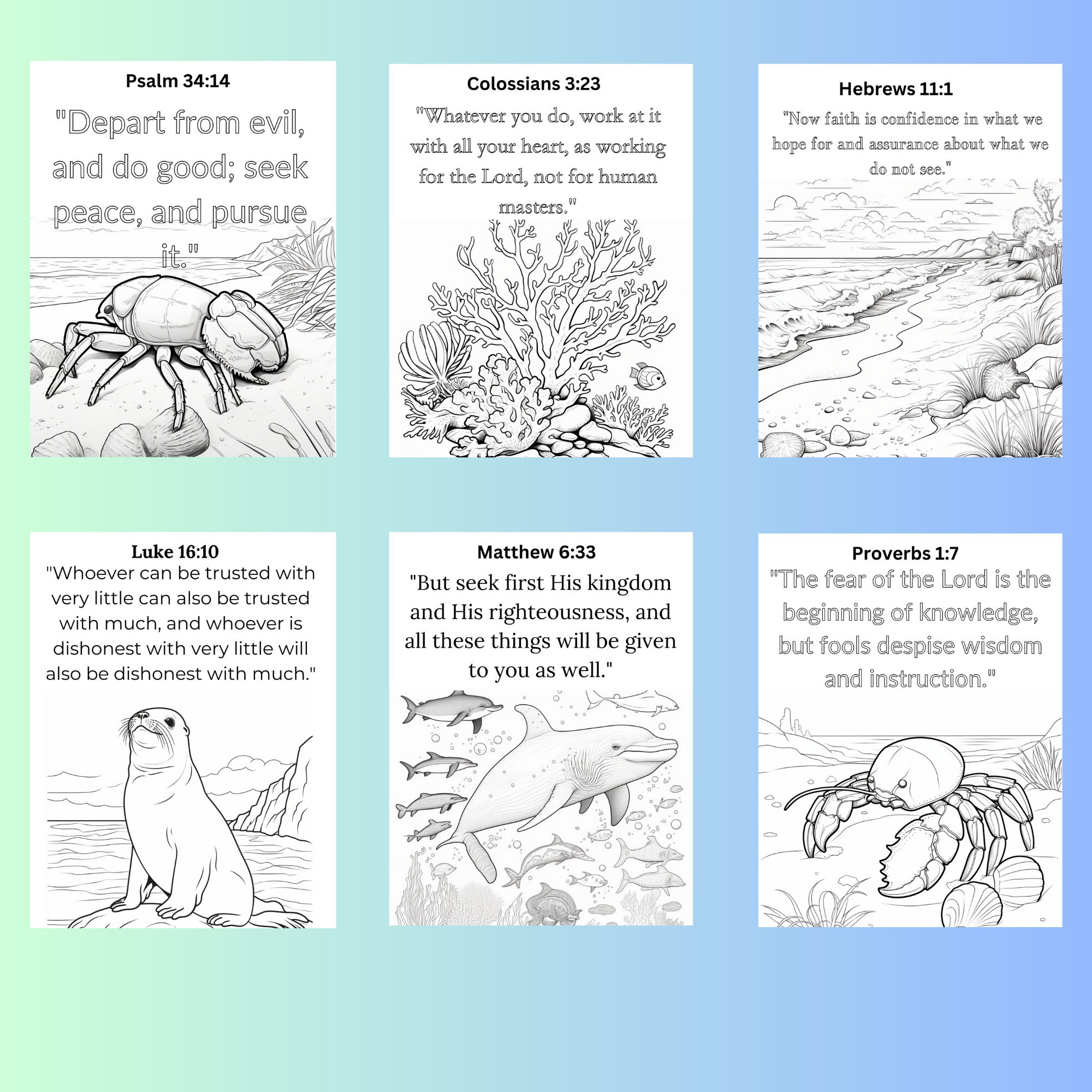 Bible Verse Coloring Pages - Christian Memory Verse - Scripture ...