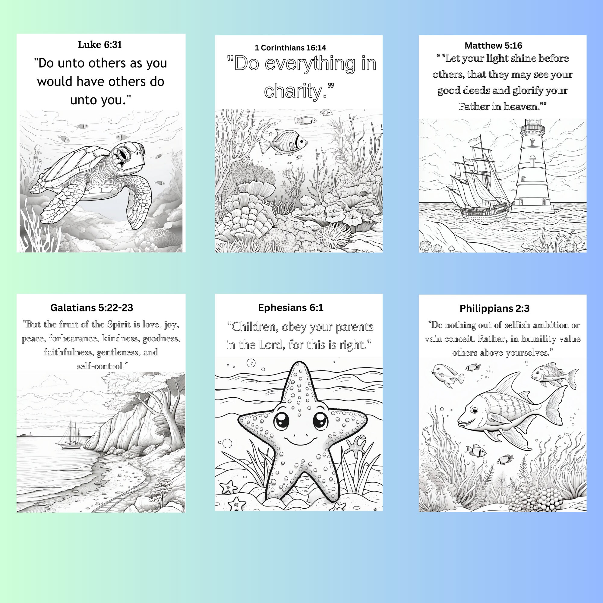 Bible Verse Coloring Pages - Christian Memory Verse - Scripture ...