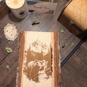 Bear Cabin Wood Engraving - Etsy