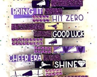 Cheerleading Clothespins, Spirit Clips, Cheer Pins, Good Luck Pins - Etsy