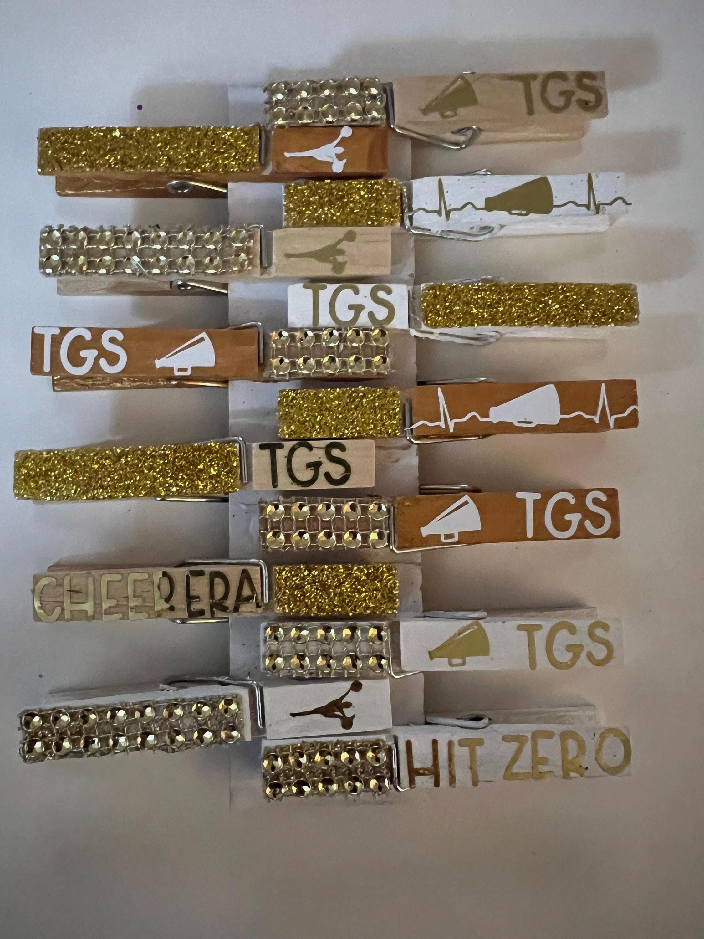 12 Pack Spirit Comp Pins, Cheer Pins, Cheer Clothespins, Cheer ...
