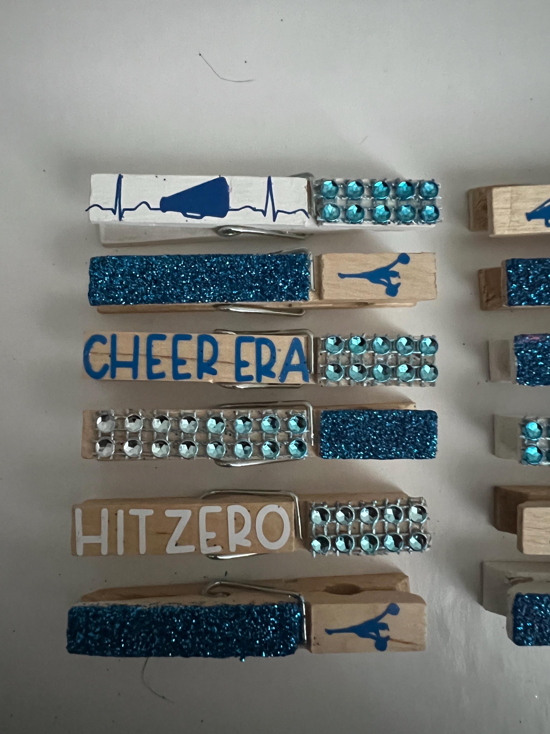 12 Pack Spirit Comp Pins, Cheer Pins, Cheer Clothespins, Cheer ...