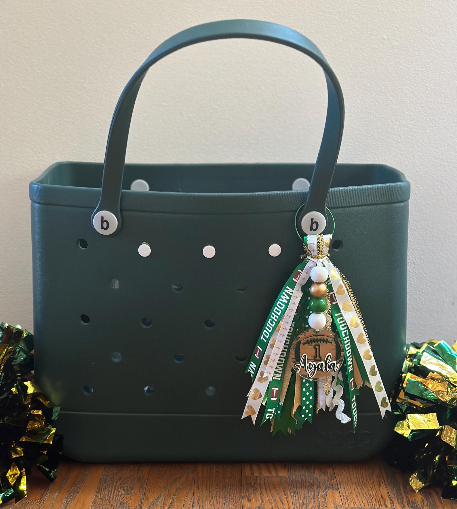 Custom Ribbon Bag Tag Spirit Wear Bogg Bag Tag Ribbon Bag Tassel ...