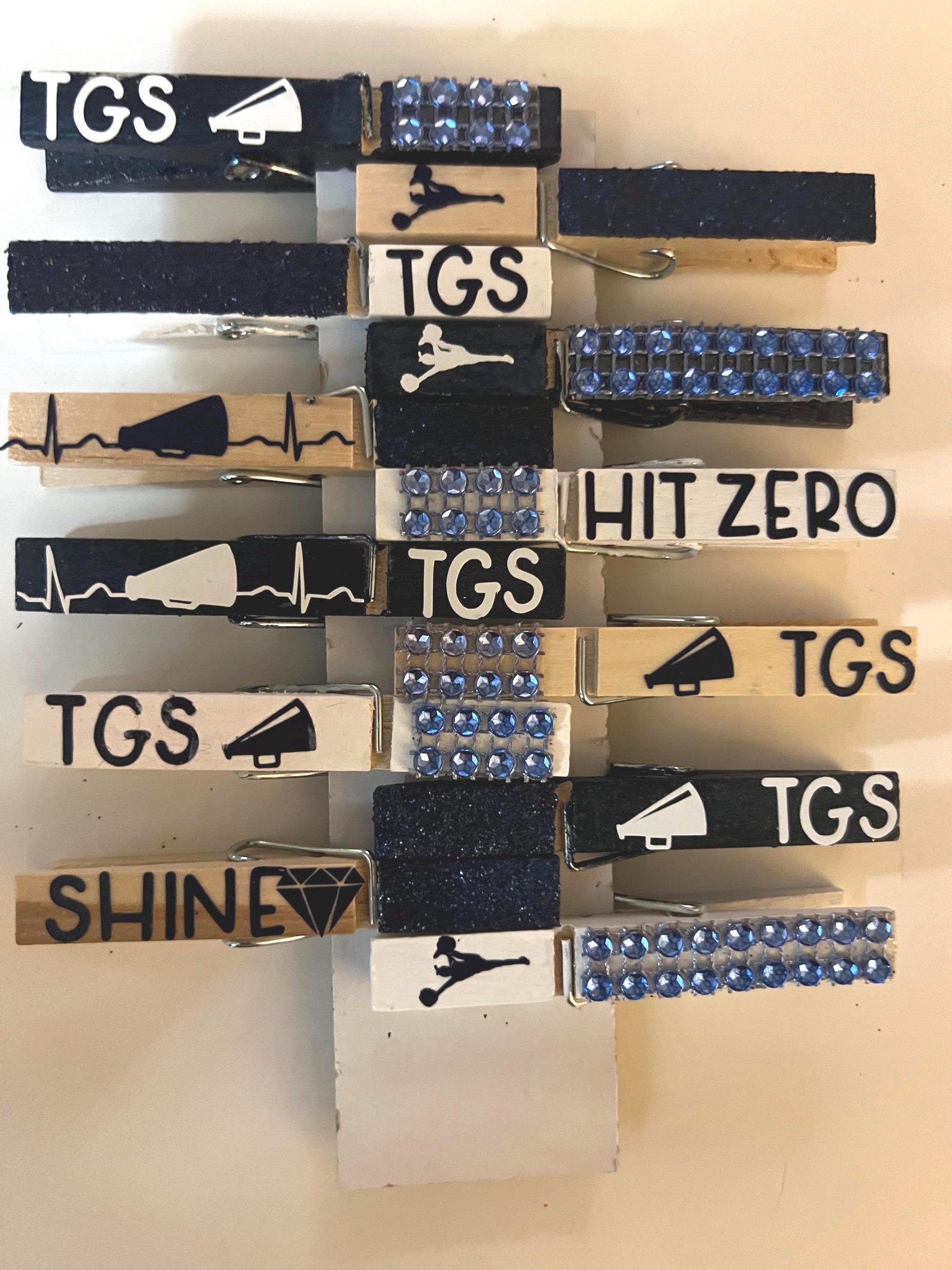 12 Pack Spirit Comp Pins, Cheer Pins, Cheer Clothespins, Cheer ...