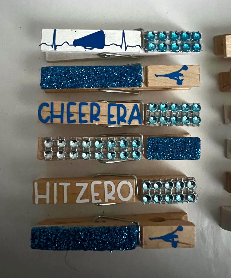 12 Pack Spirit Comp Pins, Cheer Pins, Cheer Clothespins, Cheer ...