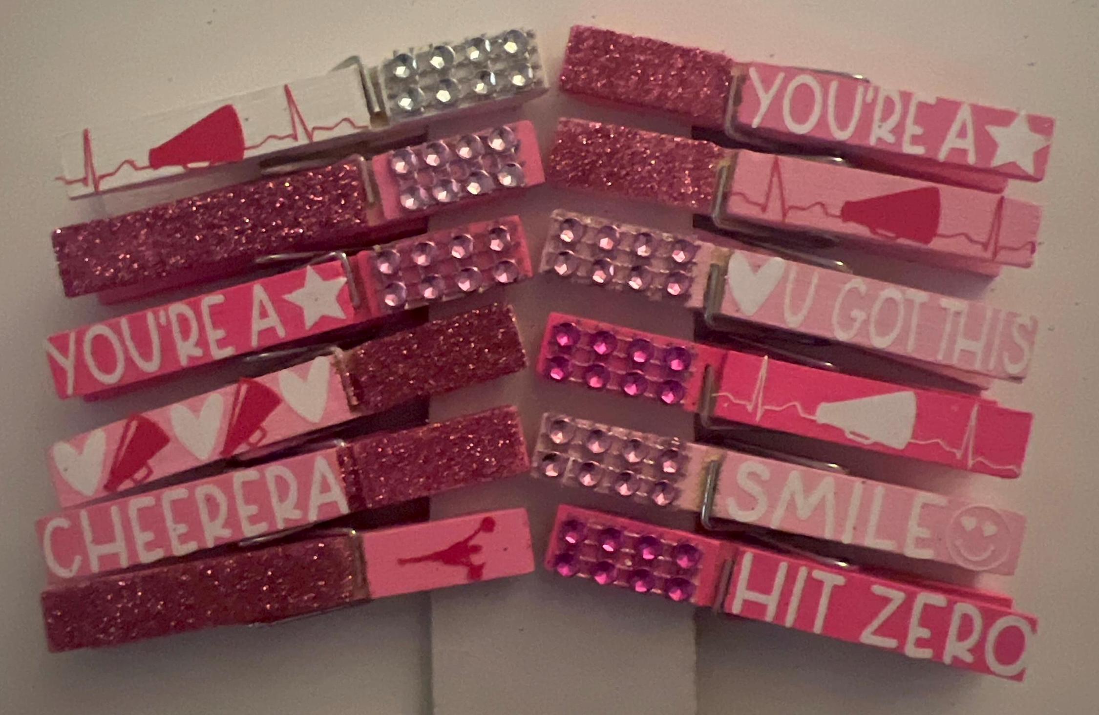 12 Pack Spirit Comp Pins, Cheer Pins, Cheer Clothespins, Cheer ...