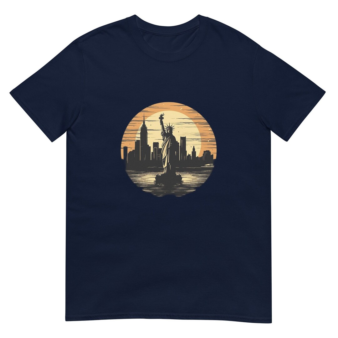 Nostalgic Beacon the Statue of Liberty Short-sleeve Unisex - Etsy