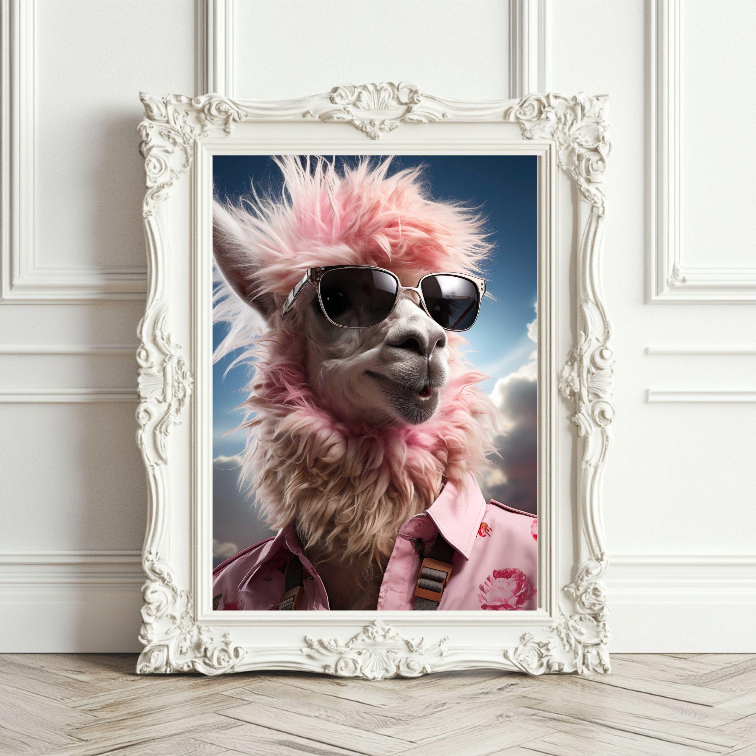 Hipster Llama Poster Set - Quirky Wall Decor, Instant Download, Set of ...