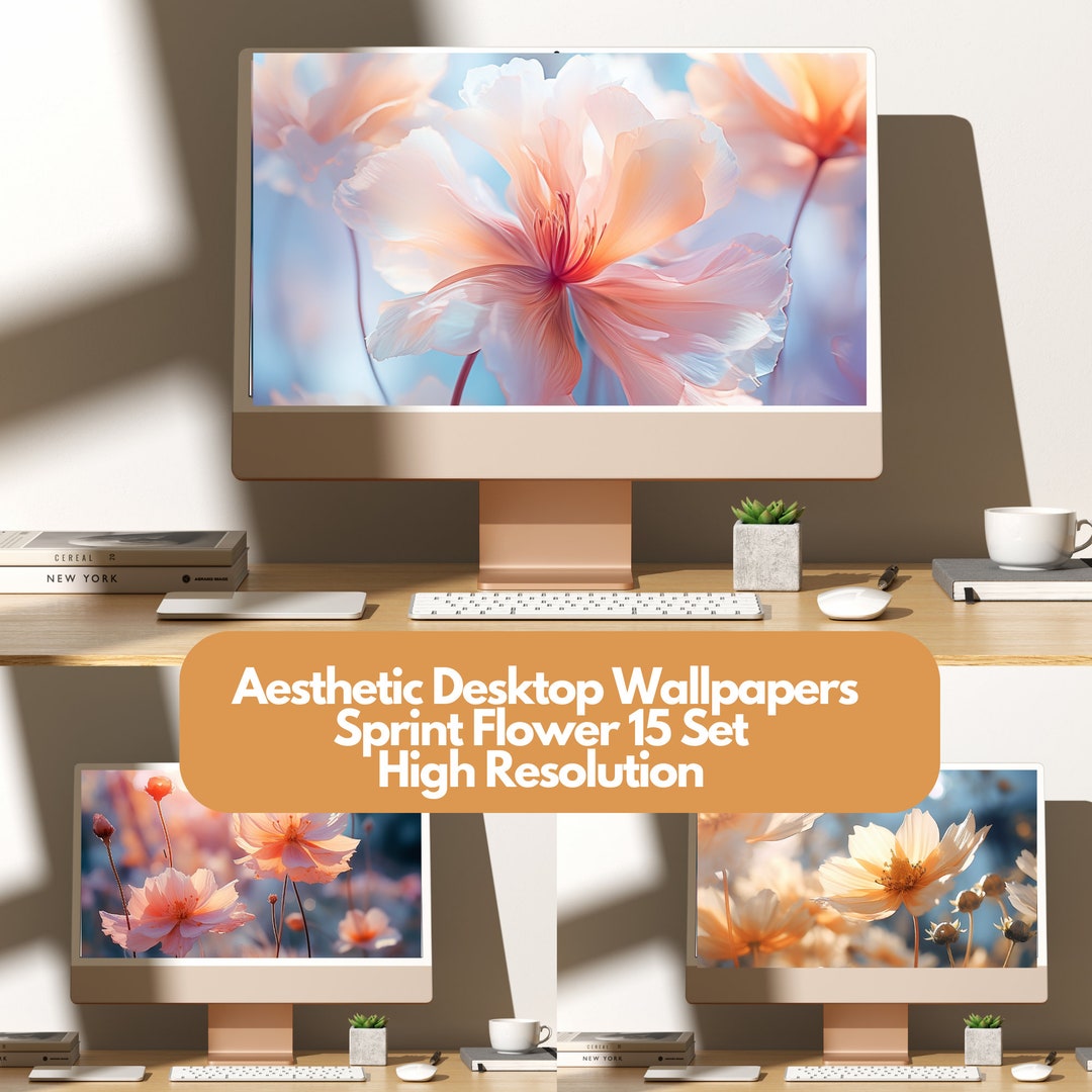 Imac Desktop Background Mac Wallpaper Flowers Any Desktop - Etsy