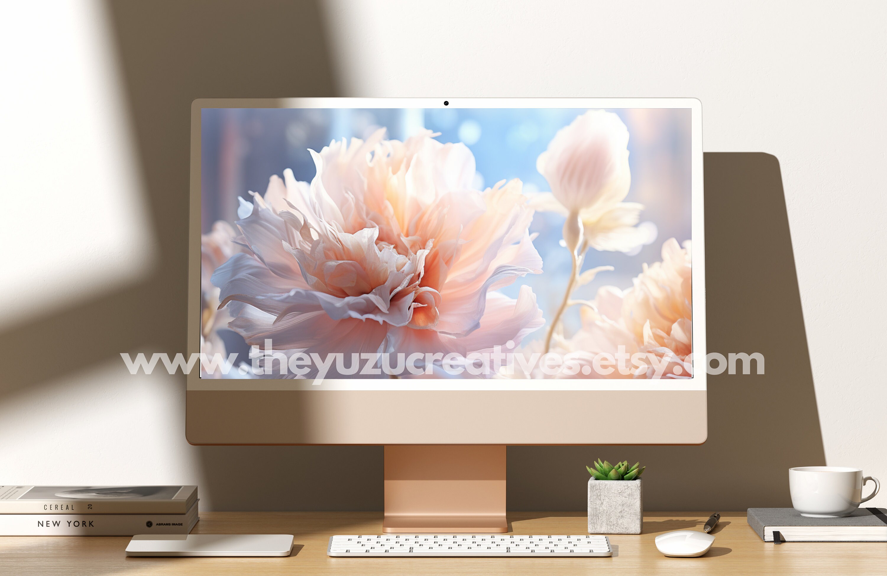 Imac Desktop Background Mac Wallpaper Flowers Any Desktop - Etsy