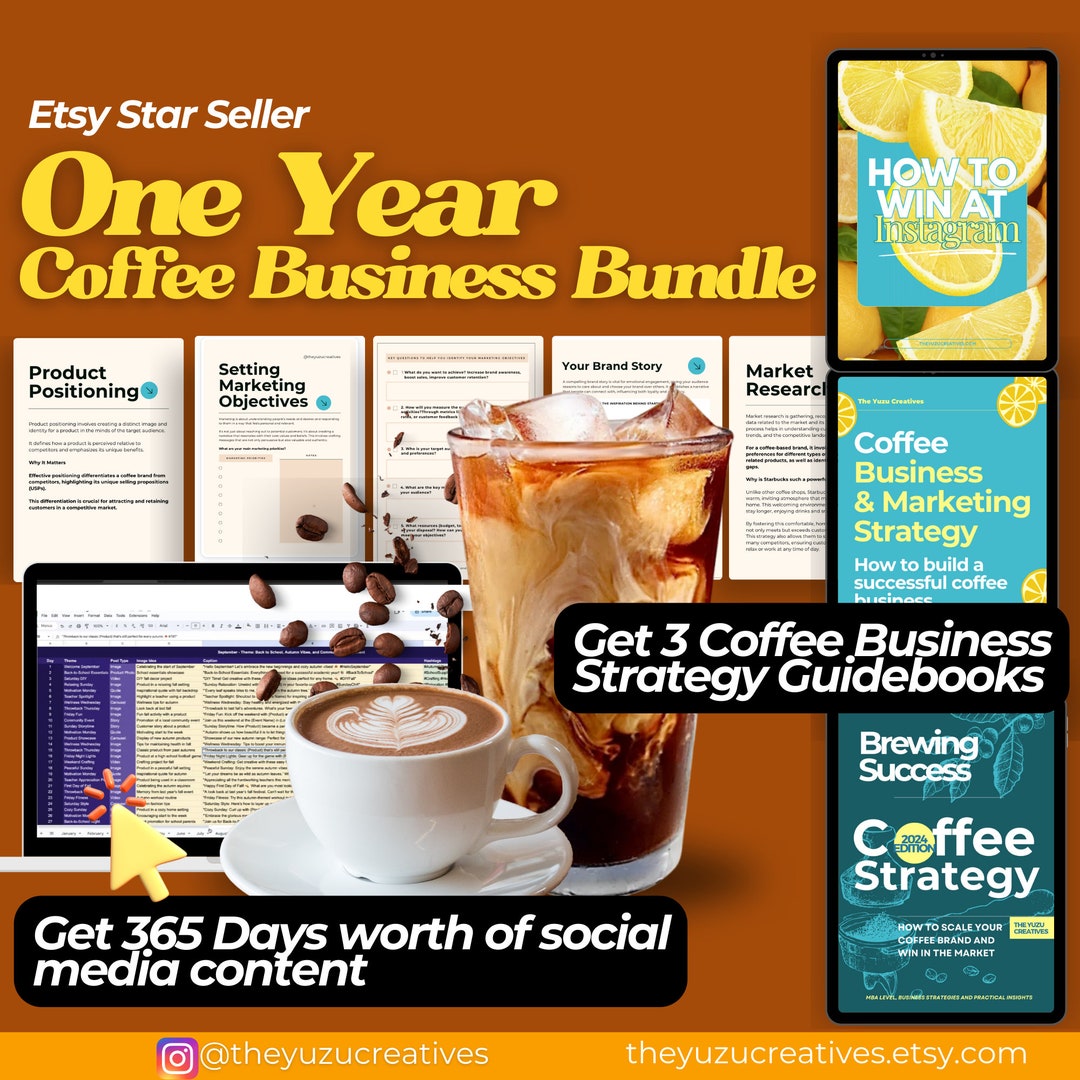 Coffee Shop: Canva & Instagram Ready, Branding Kit for Cafe Business ...