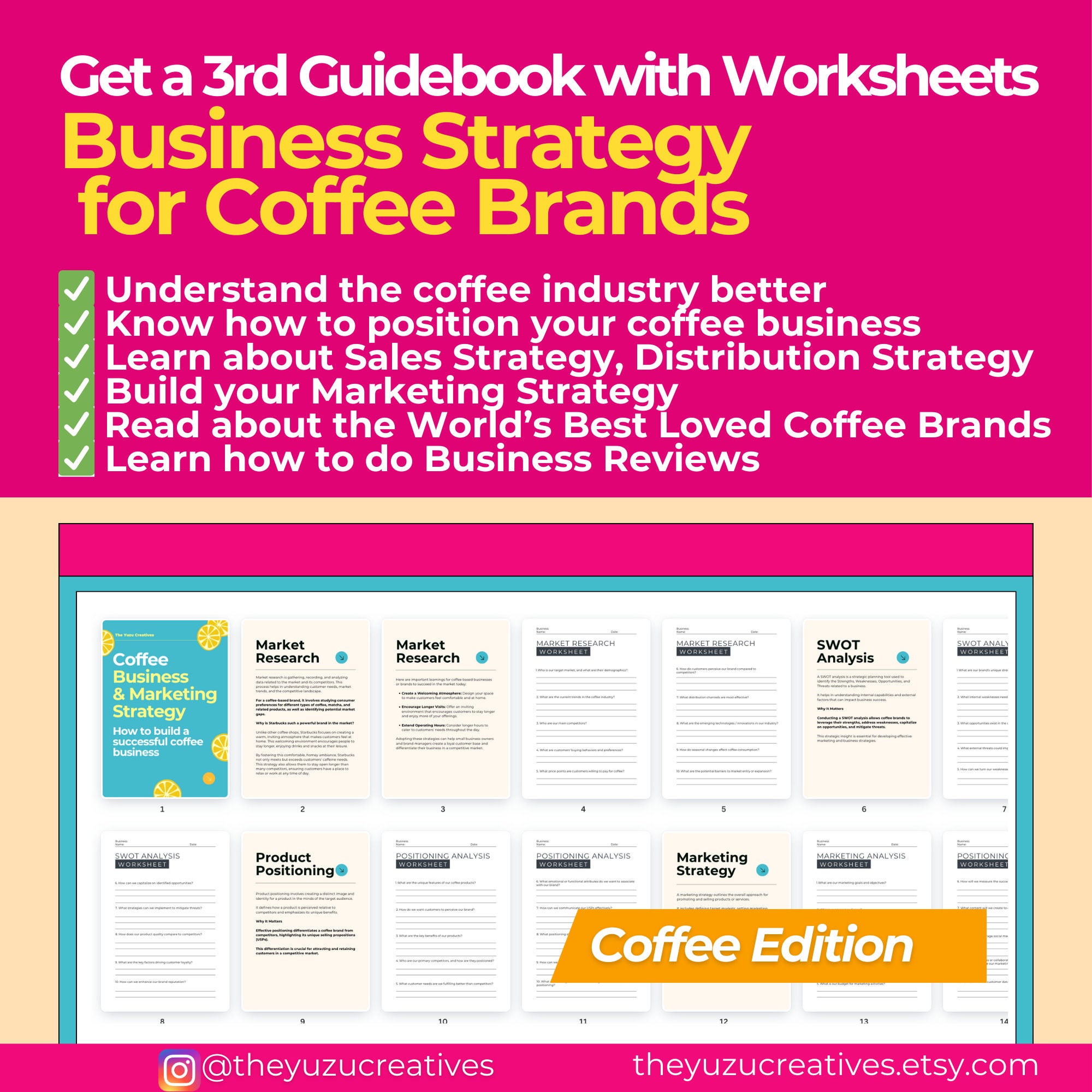 Coffee Shop: Canva & Instagram Ready, Branding Kit for Cafe Business ...