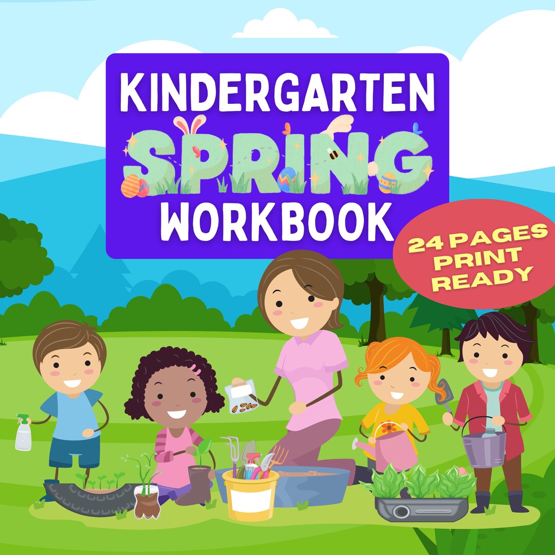Fun Spring Kindergarten Activity Book for Children Gift for - Etsy Canada