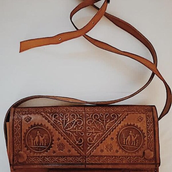 Moroccan Leather Bag - Etsy