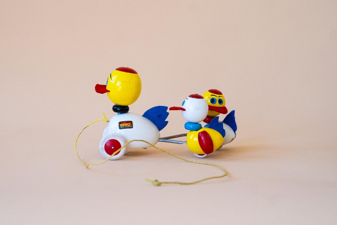 Vintage BRIO Pull Toy Ducks Classic Wooden Toy Collectible - Etsy