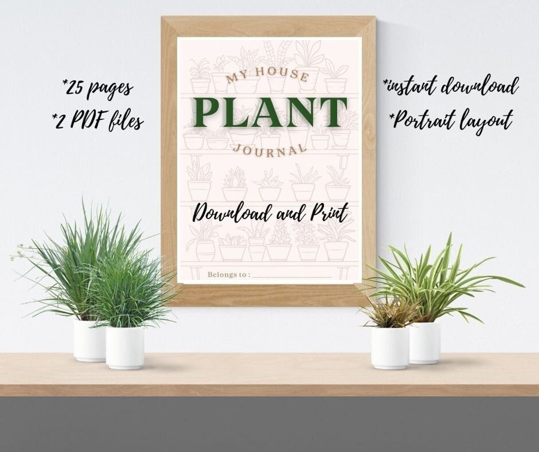 Digital House Plant Journal,indoor Plant Planner,download,printable ...