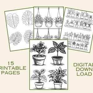 Coloring Pages, Plants,houseplants, Flowers, Design, Digital Prints ...