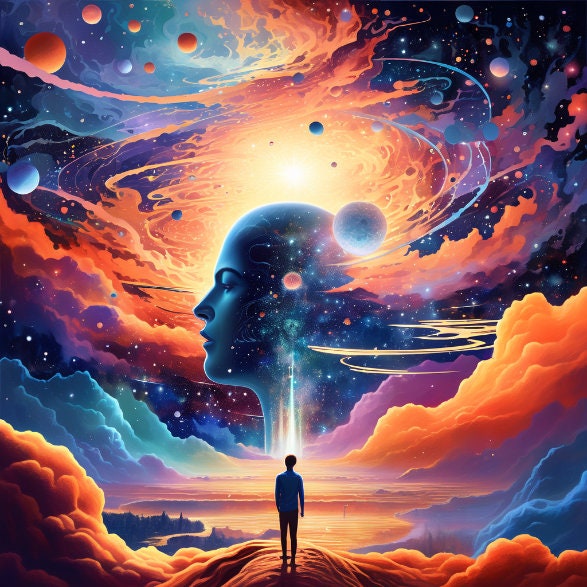 HQ Digital Art Journey Into the Cosmic Mind - Etsy