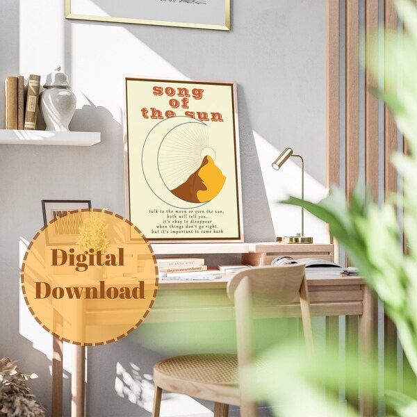 90s Sun Moon Art - Etsy