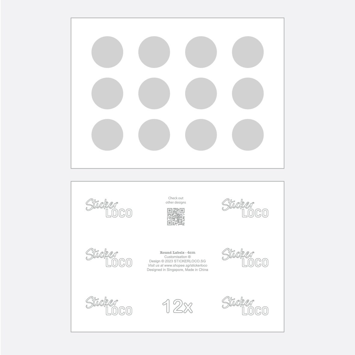 Customised : 48x Round Stickers (4cm) - Etsy