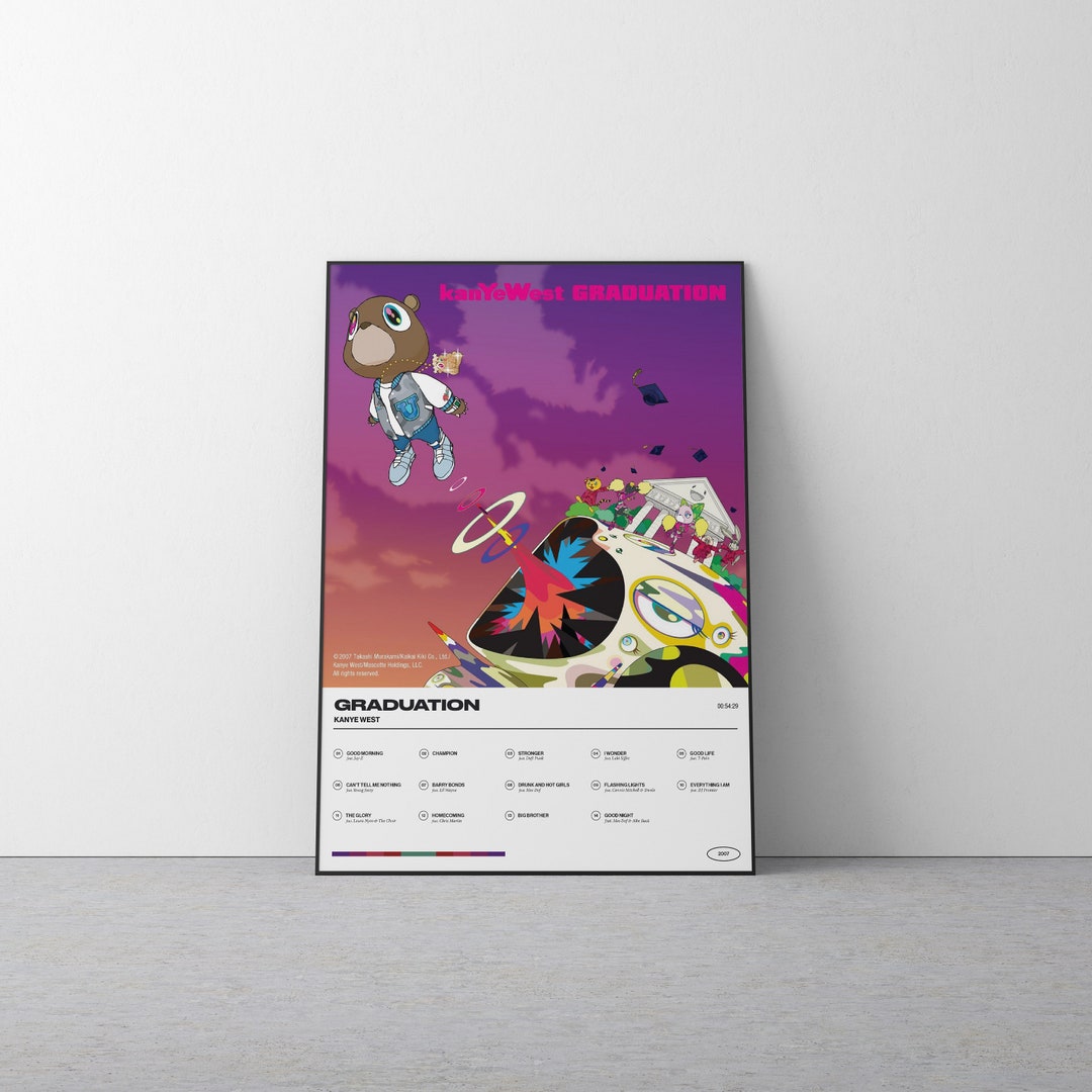 Graduation — Kanye West Album Poster | Spotify Album Print | Wall Art ...