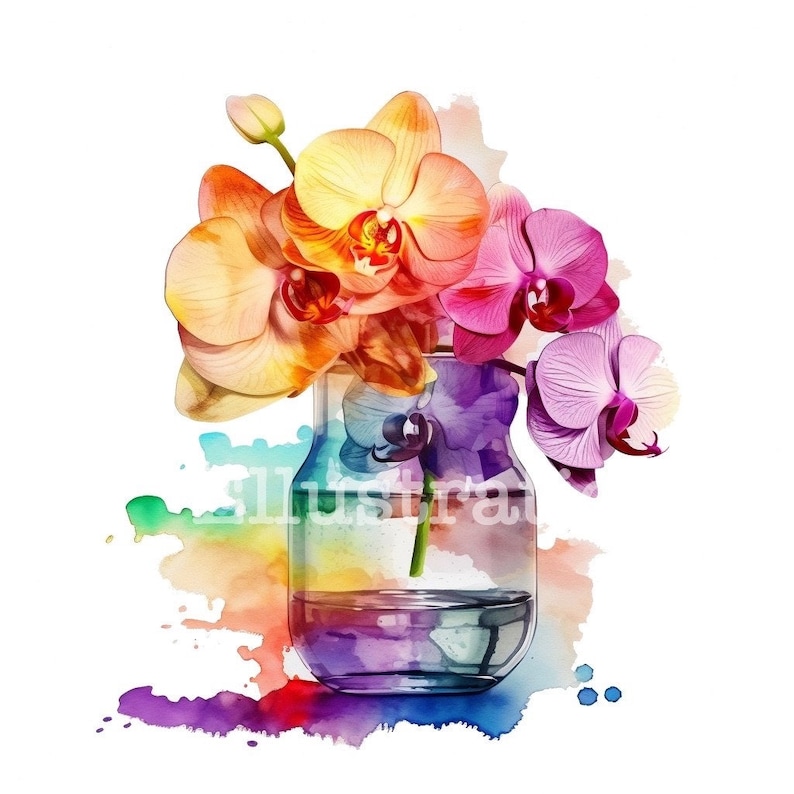 12 Rainbow Flowers Clipart - PNG Files - Transparent BG - Commercial ...