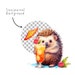 12 Beach Hedgehogs Clipart - PNG Files - Transparent Background ...